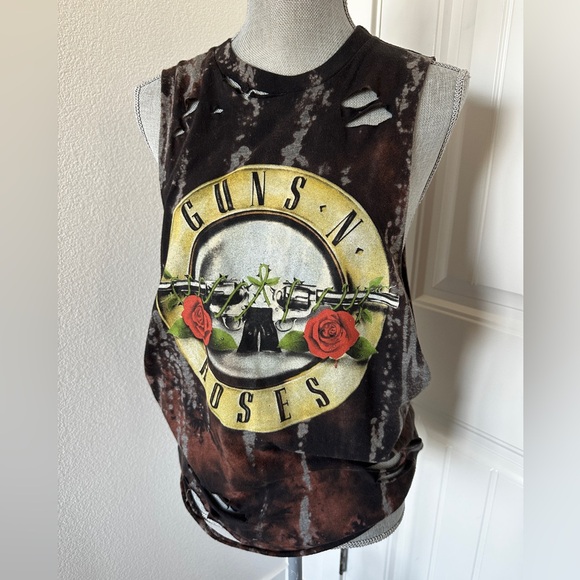 Tops | Distressed Guns N Roses Muscle Tank | Poshmark